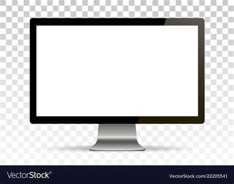 Mock Up Realistic Computer Monitor Royalty Free Vector Image