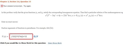 solved chapter 3 section 3 6 question 13 x your answer is