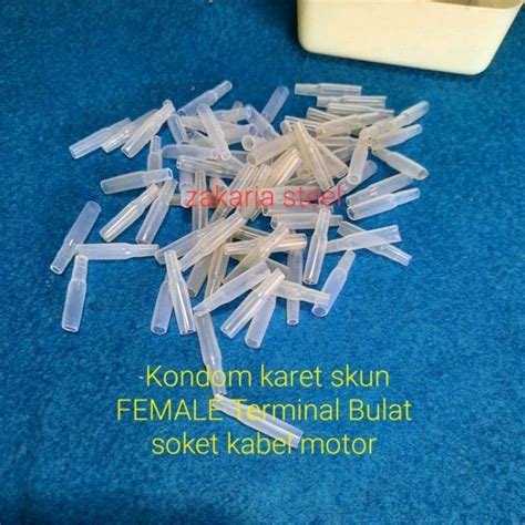 Jual Kondom Karet Skun FEMALE Terminal Bulat Soket Kabel Motor Shopee Indonesia