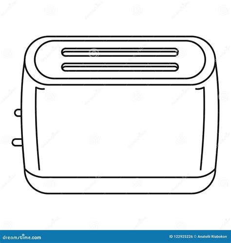 Icono De La Tostadora Estilo Del Esquema Ilustración Del Vector