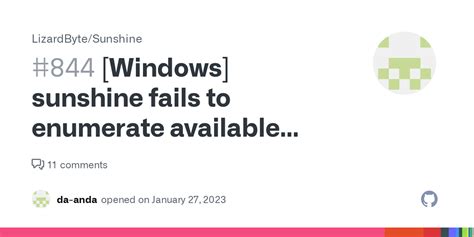 Windows Sunshine Fails To Enumerate Available Encoders In A Vm With Gpu Passthrough · Issue