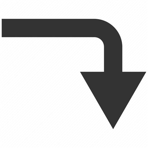 Arrow Back Backward Direction Down Navigation Turn Icon