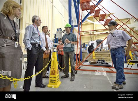 Astronaut Rex Walheim Uses The Active Response Gravity Offload System Argos To Perform Early