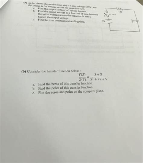 solved in the circuit shown the input v t is a step voltage