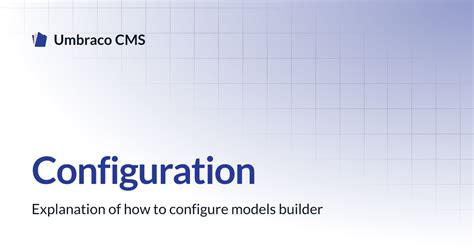 Configuration Umbraco Cms