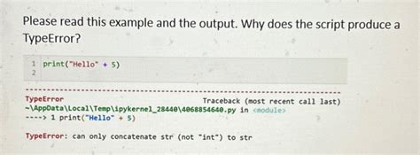 Solved Please Read This Example And The Output Why Does The