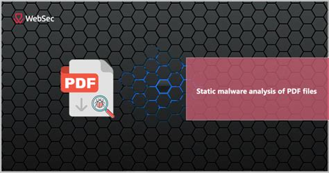 static malware analysis of pdf files