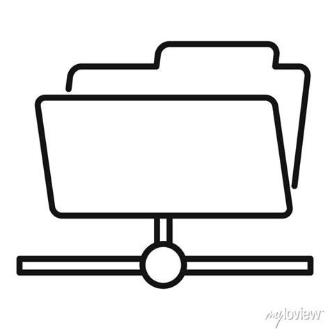 Server Folder Icon Outline Server Folder Vector Icon For Web • Wall