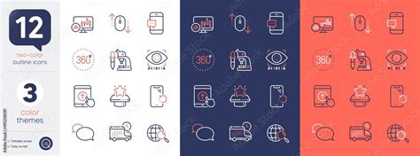 Set Of Delivery Web Search And Swipe Up Line Icons Include Smartphone Message Smartphone
