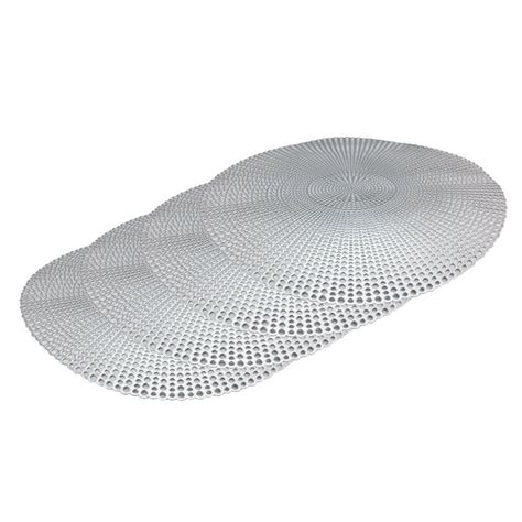 Platzset Tischset 4 Teilig Rund Ø 40 Cm Silber Neuetischkultur Set