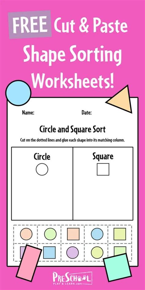 Shape Sorting Worksheets
