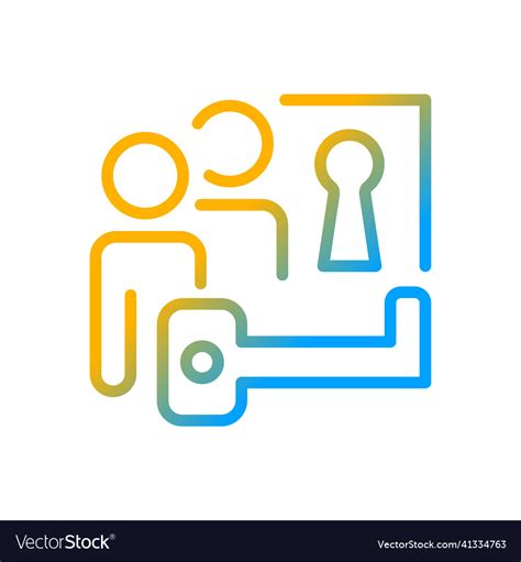 problem solving gradient linear icon royalty free vector