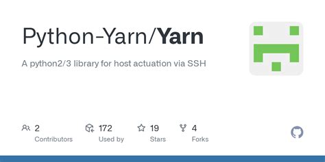 GitHub Python Yarn Yarn A Python Library For Host Actuation Via SSH
