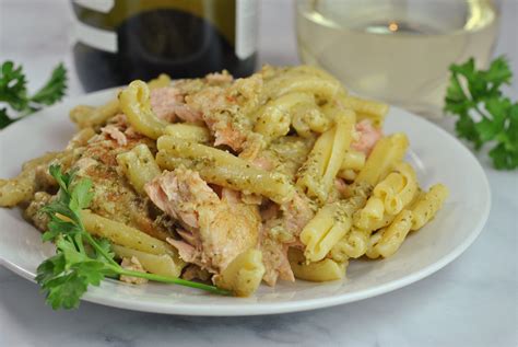Creamy Salmon Pesto Pasta Weekly Menu Prevention RD