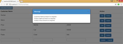 CRUD Operations In ASP NET MVC Using Inline Edit Delete With Validations QA With Experts