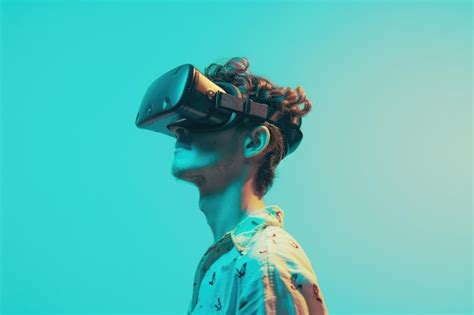 Premium Photo Man Experiences Emotions In Virtual Reality