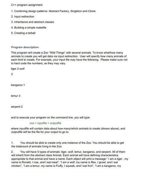 Solved C Program Assignment 1 Combining Design Patterns