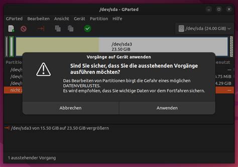 Ubuntu LVM mit GParted vergrössern Tutorial Technium