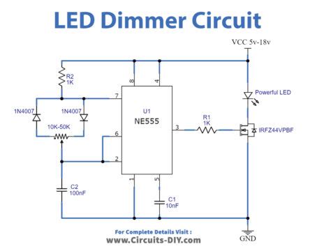LED Dimmer Circuit With Timer