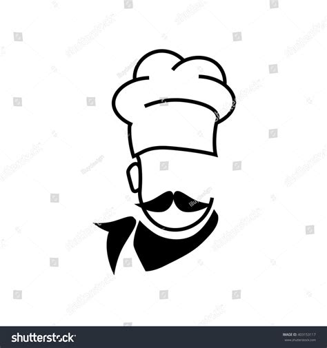 Chef Hat Big Mustache Menu Card Stock Vector Royalty Free Shutterstock