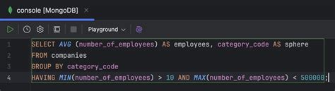 Sql For Mongodb Datagrip Documentation