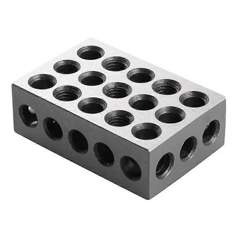 2pcs Pair 23 Holes Precision 25 50 75mm Blocks Gauge Hardened Steel Parallel Block Set Matched