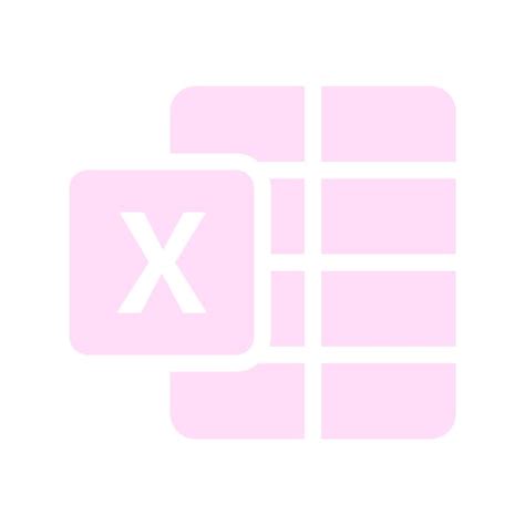 pastel pink ios ms excel app icon