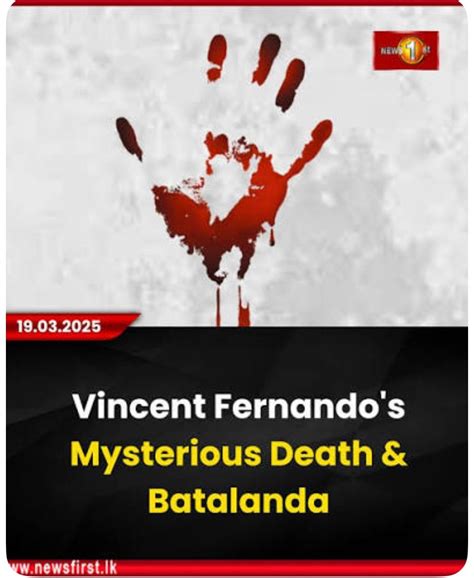 Vincent Fernando—also Known As “reggie”—was A Key Witness Before The Batalanda Commission Of