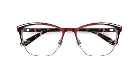 Specsavers Womens Glasses Roissy Red Cateye Metal Stainless Steel