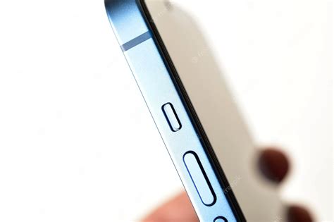Premium Photo Close Up Of Iphone39s Silent Button Isolated On White