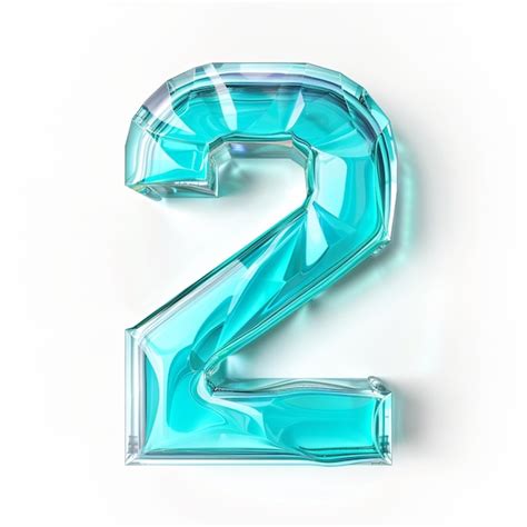 Premium Photo Numerical Number Two In Creative Digital Art Style