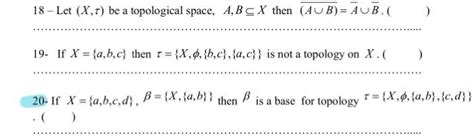 Solved Questions In Topology Please Solve Them Completely Chegg Com