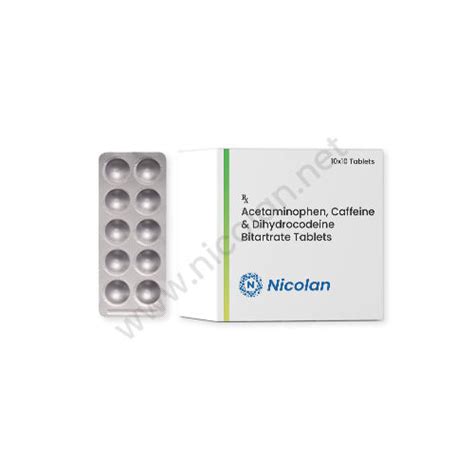 Acetaminophen Caffeine Dihydrocodeine Bitartrate Tablet At Best Price