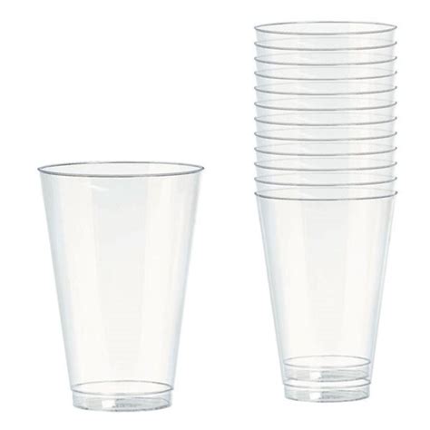 Clear Plastic Tumbler Glasses 295ml 20pk Party Delights