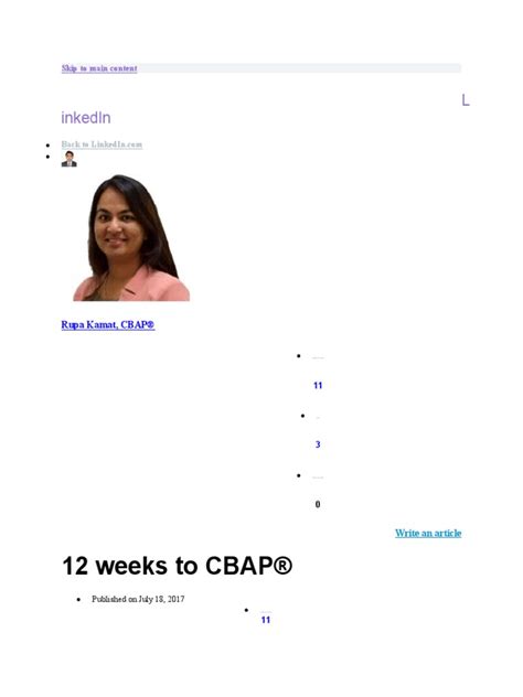 Cbap Certified Ba Professional Tips Pdf Test Assessment Memory