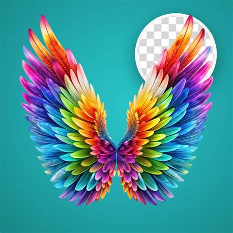 Pride Wings Rainbow Wings Premium Ai Generated Psd