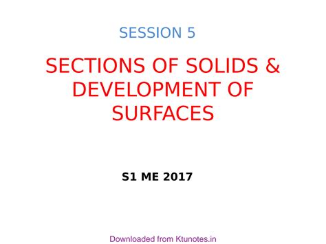 SOLUTION Session Sections Of Solids And Development Of Surfaces Studypool