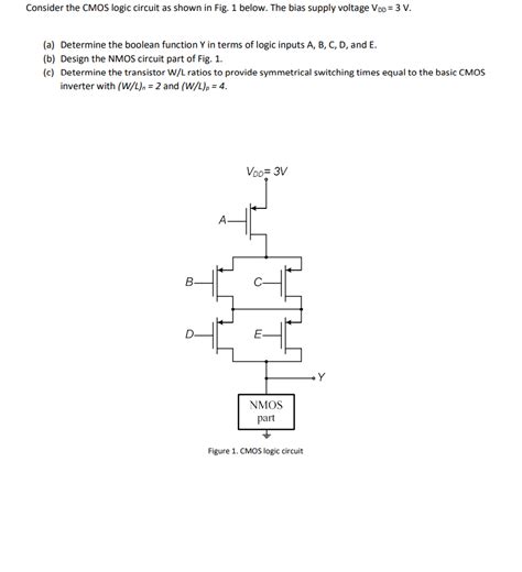 Solved Consider The CMOS Logic Circuit As Shown In Fig 1 Chegg