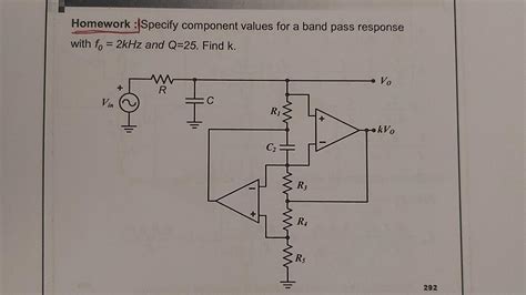 Homework Specify Component Values For A Band Pass