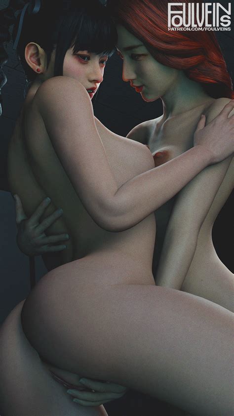 Rule 34 2girls 3d Akame Ryuu Ga Gotoku Asian Asian Female Black Hair Dyed Hair Female Female