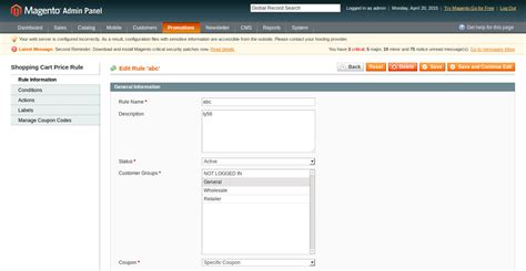 Php How To Add Custom Tab Inside Shopping Cart Price Rules Stack