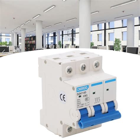 Iuxishop Overload Protection Switch Nylon Pa66 Shell Din Rail Mount 3p