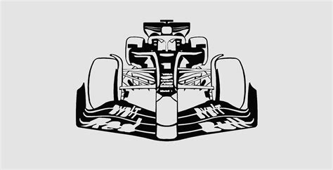 Vehicles And Machinery Stl Download Redbull Rb20 Front Silhouetteby