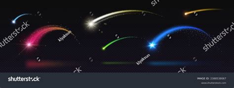 Trace Shooting Star Form Arch Realistic Stock Vector Royalty Free
