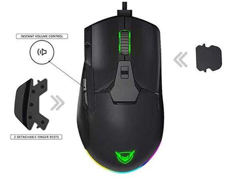 Pictek Rgb Gaming Mouse With A Side Metal Scroll Wheel Gadgetsin
