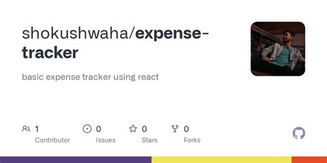 Github Shokushwahaexpense Tracker Basic Expense Tracker Using React