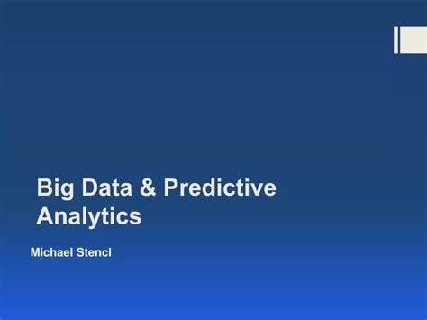 PPT Big Data Predictive Analytics PowerPoint Presentation Free