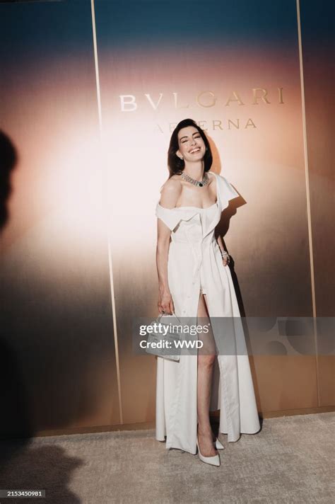 Anne Hathaway At The Bulgari High Jewelry Event Held At Terme Di