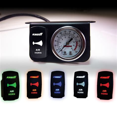 illuminated single needle dash panel gauge kit with rocker switch
