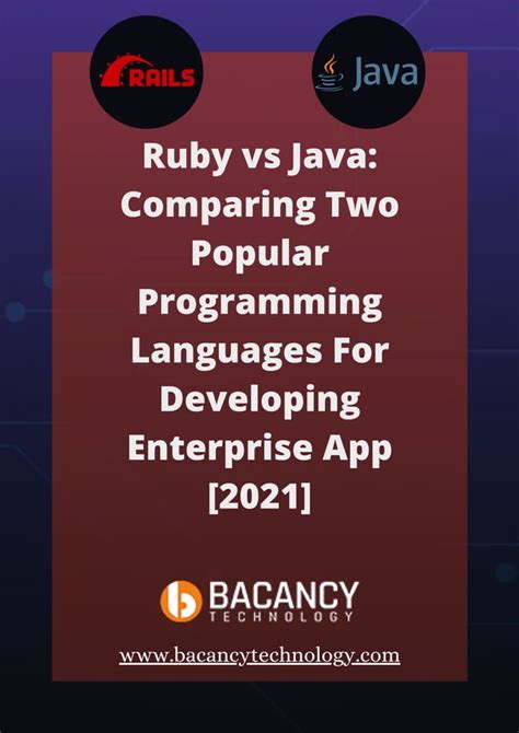 Ruby Vs Java Comparing Two Popular Programming Languages For Developing Enterprise App 2021 Pdf